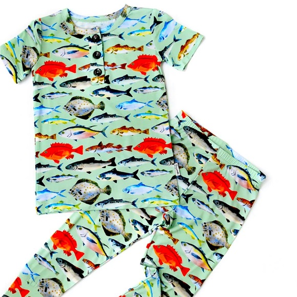 Gigi And Max | Pajamas | Gigi And Max Tommy Fish Two Piece Pj Set New ...